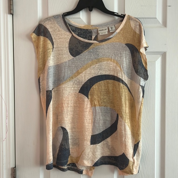 Rachel Zoe | Tops | Rachel Zoe Womens Linen Top Nwot Blue And Peach Cap ...